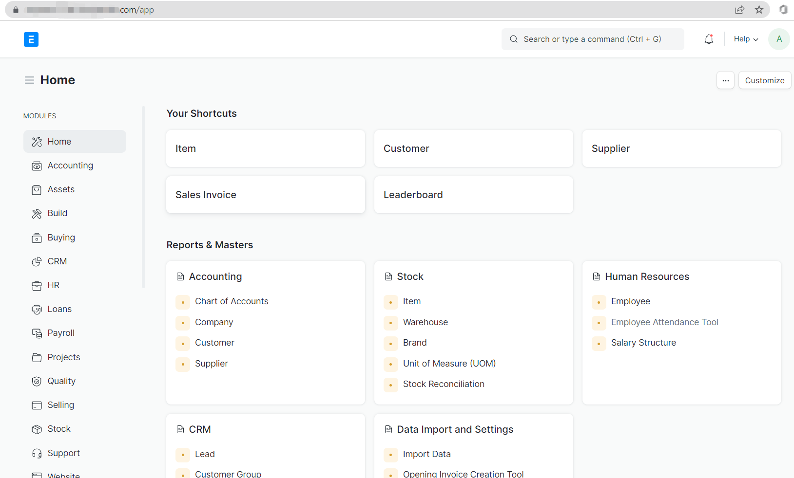 Logging in to ERPNext Admin Panel · GitBook