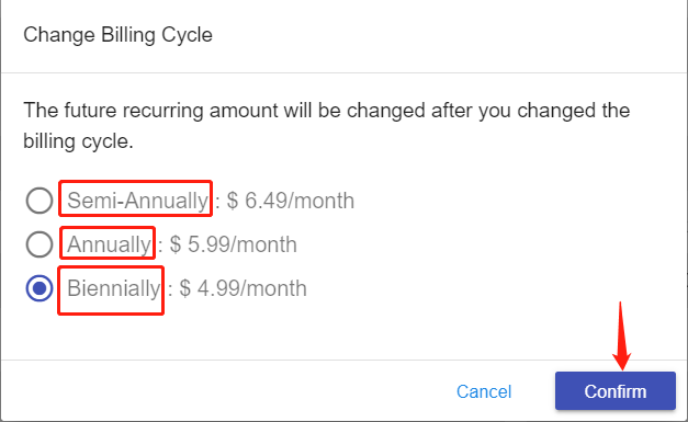 How to Change Billing Cycle for an Application · GitBook