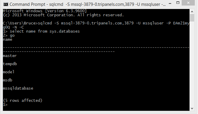 Connecting to SQL Server Using CMD or Shell · GitBook
